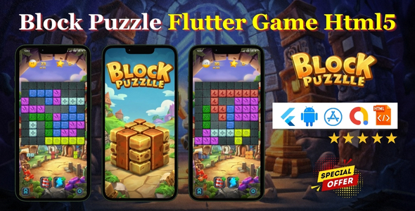 Block Puzzle Flutter Mobile Game App With Html5 Code Graphicfort
